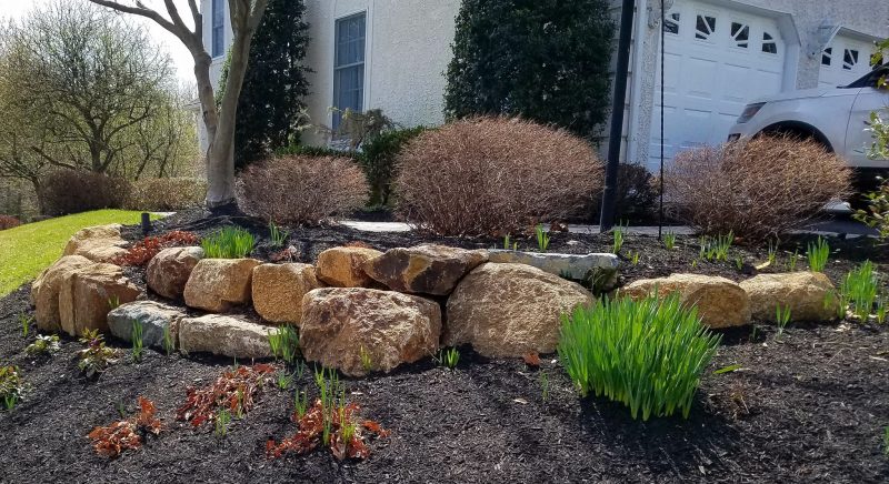 Natural Stone Retaining Wall